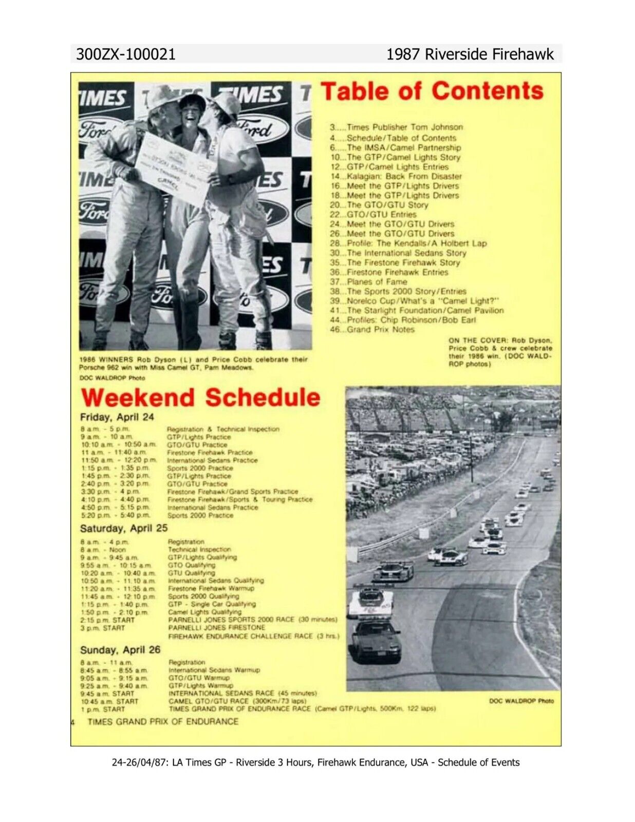 1986 Nissan 300ZX Turbo IMSA GS Firehawk, Parnelli Jones RACE CAR for sale